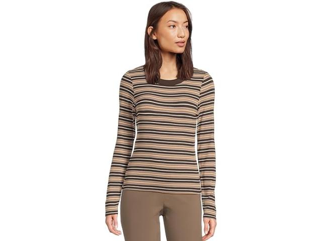 (取寄) マイケル スターズ レディース ゾラ ロング スリーブ クルー ティー Michael Stars women Zola Long Sleeve Crew Tee Neutral Stripe