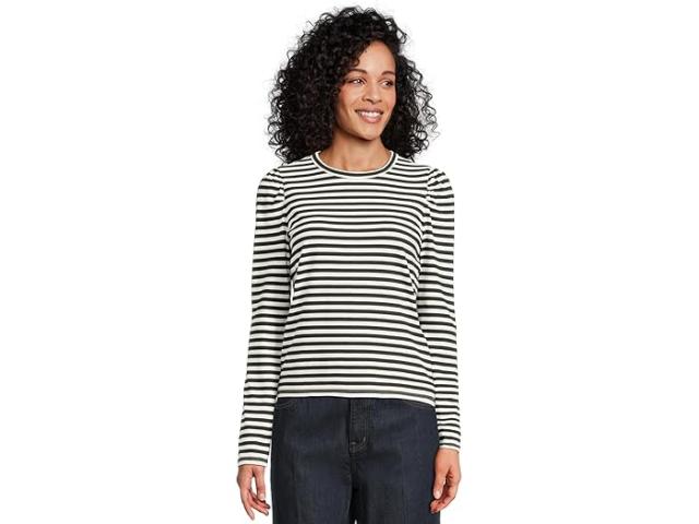 (取寄) メイドウェル レディース イージー パフ スリーブ ロング スリーブ ストライプ Madewell women Easy Puff Sleeve Long Sleeve Stripe Lighthouse