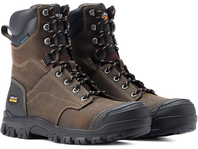 (取寄) アリアット メンズ トレッドファスト 8 ウォータープルーフ ワーク ブーツ Ariat men Treadfast 8