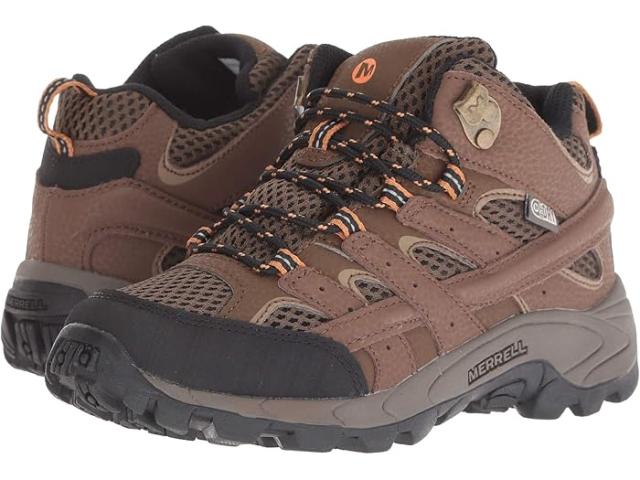 (取寄) メレル キッズ ボーイズ モアブ 2 ミッド A/C ウォータープルーフ (リトル キッド) Merrell Kids boys Moab 2 Mid A/C Waterproof (Little Kid) Earth