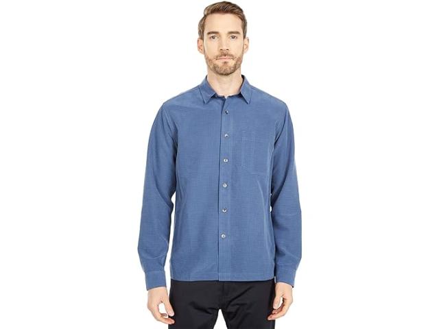 (取寄) ロイヤルロビンズ メンズ デザート パッカー ドライ ロング スリーブ  Robbins men  Robbins Desert Pucker Dry Long Sleeve Collins Blue