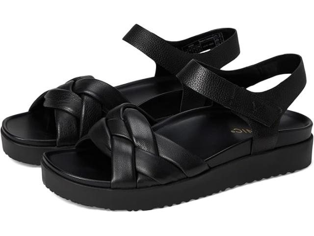 (取寄) バイオニック レディース ローズ ストラップ サンダル VIONIC women Rosa Strappy Sandals Black Leather