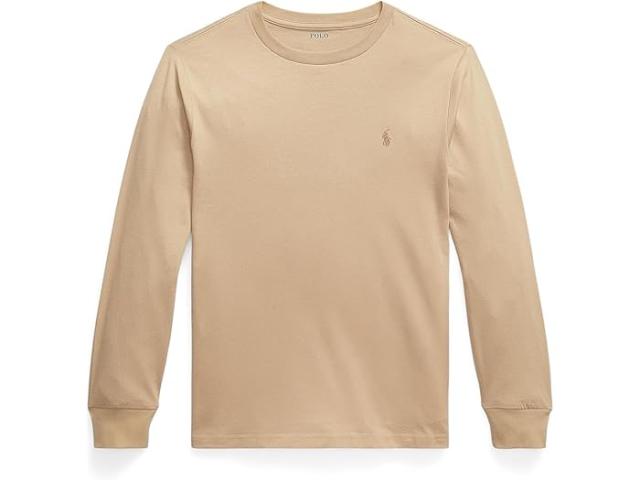 (取寄) ラルフローレン キッズ メンズ コットン ジャージ ロング スリーブ ティー (ビッグ キッド) Polo Ralph Lauren Kids men Cotton Jersey Long Sleeve Tee (Big Kid) Vintage Khaki