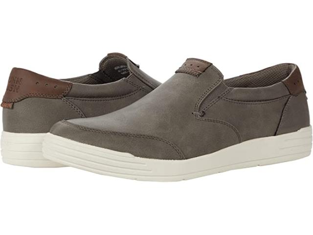 (取寄) ナン ブッシュ メンズ コア シティ ウォーク モック トゥ スリッポン Nunn Bush men Kore City Walk Moc Toe Slip-On Charcoal