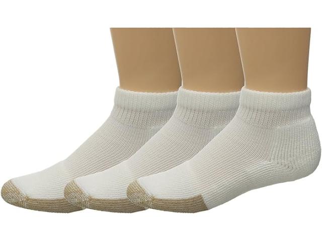 (取寄) ソロ テニス ミニ-クルー シック クッション 3-ペア パック Thorlos Thorlos Tennis Mini-Crew Thick Cushion 3-Pair Pack White