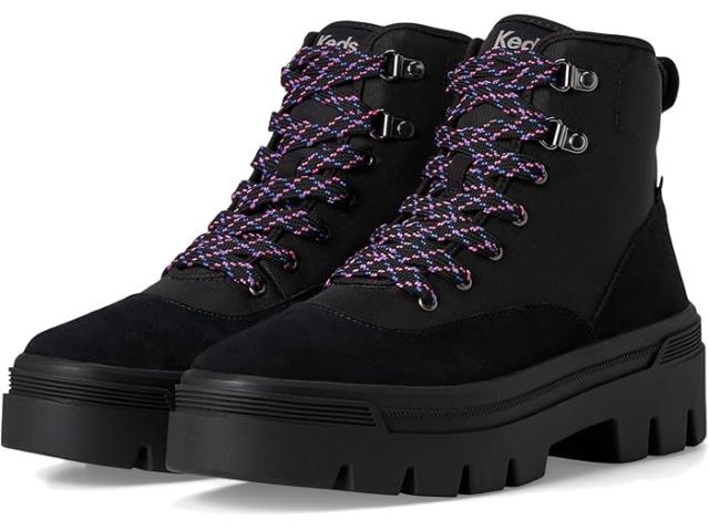 (取寄) ケッズ レディース ソーホー ブーツ Keds women Keds Soho Boots Black Nylon/Suede
