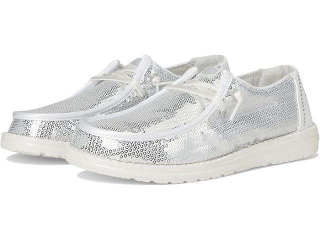 (取寄) ヘイ デュード レディース ウェンディ ディスコ シークイン Hey Dude women Hey Dude Wendy Disco Sequin Silver/White