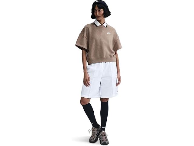 (取寄) ナイキ レディース スポーツウェア クラブ フリース シーズナル ルーズ トップ Nike women Sportswear Club Fleece Seasonal Loose Top Mink Brown/Heather/White