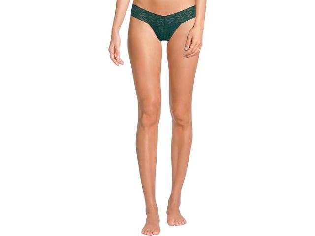 (取寄) ハンキー パンキー レディース シグニチャー レース ロウ ライズ トング Hanky Panky women Signature Lace Low Rise Thong Mountain Green