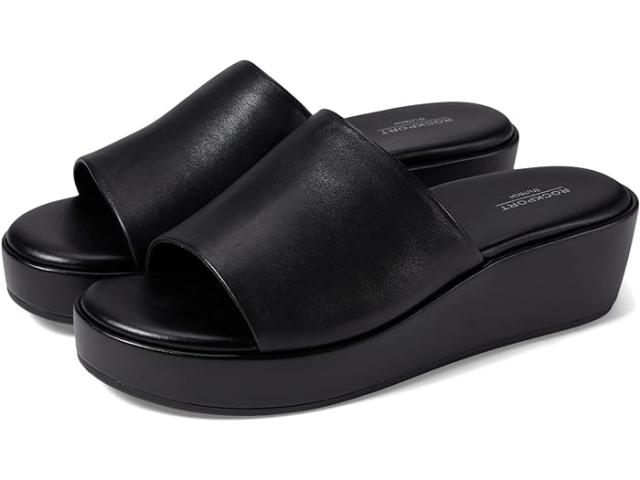 (取寄) ロックポート レディース オーブリエラ スライド Rockport women Rockport Aubriella Slide Black Leather