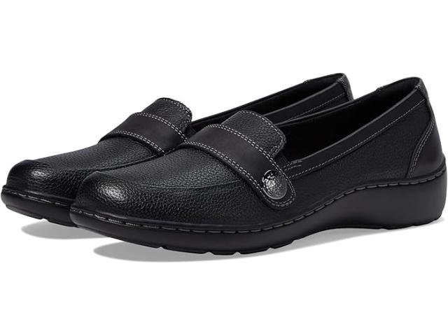 (取寄) クラークス レディース コラ デイジー Clarks women Cora Daisy Black Tumbled Leather