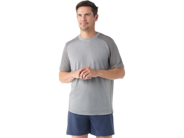 (取寄) スマートウール メンズ アクティブ メッシュ ショート スリーブ ティー Smartwool men Smartwool Active Mesh Short Sleeve Tee Light Gray Heather