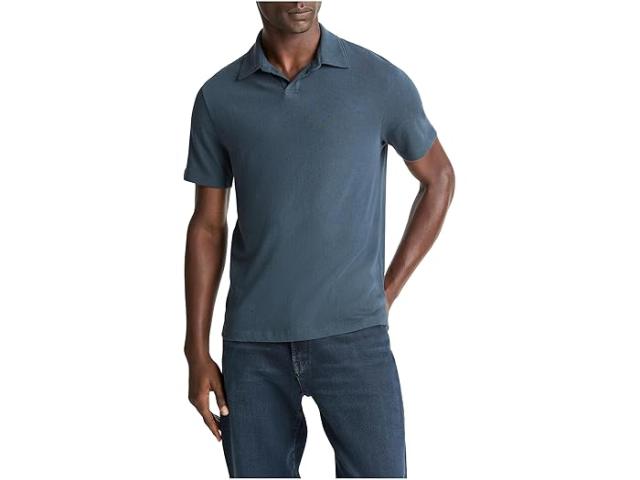 (取寄) ヴィンス メンズ ルーズ ニット ショート スリーブ ジョニー ポロ Vince men Loose Knit Short Sleeve Johnny Polo Clear Lake