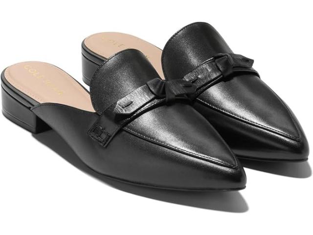 (取寄) コールハーン レディース パイパー ボウ ミュール Cole Haan women Cole Haan Piper Bow Mule Black Leather