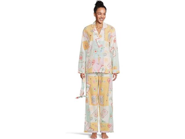 (取寄) ピー ジェイ サルベージ レディース フランネル Pj セット ウィズ ヘッドバンド P.J. Salvage women Flannel PJ Set with Headband Lucky Tarot Print