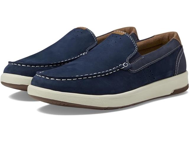 (取寄) フローシャイム メンズ クロスオーバー モック トゥ スリッポン Florsheim men Crossover Moc Toe Slip-On Navy