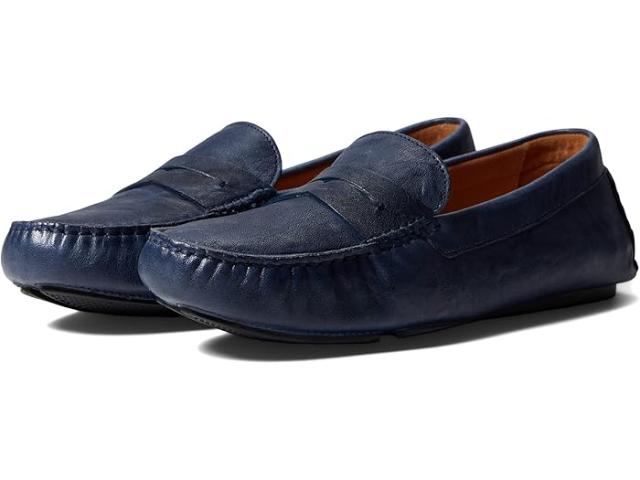 (取寄) ジョンストン&マーフィー レディース マギー ペニー Johnston & Murphy women Maggie Penny Navy Washed Sheepskin