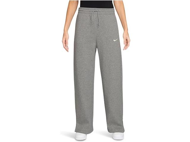 (取寄) ナイキ レディース スポーツウェア フェニックス フリース ハイウエスト ワイド-レッグ パンツ Nike women Sportswear Phoenix Fleece High-waisted Wide-leg Pants Dark Grey Heather/Sail