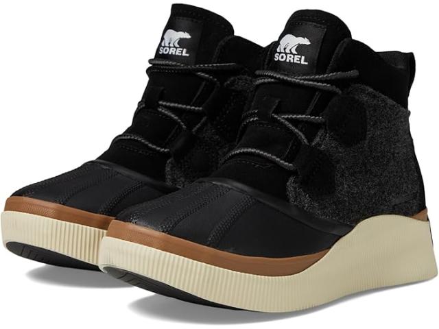 (取寄) ソレル レディース アウト n アバウト Iv クラシック ウォータープルーフ SOREL women Out N About IV Classic Waterproof Black/Chalk