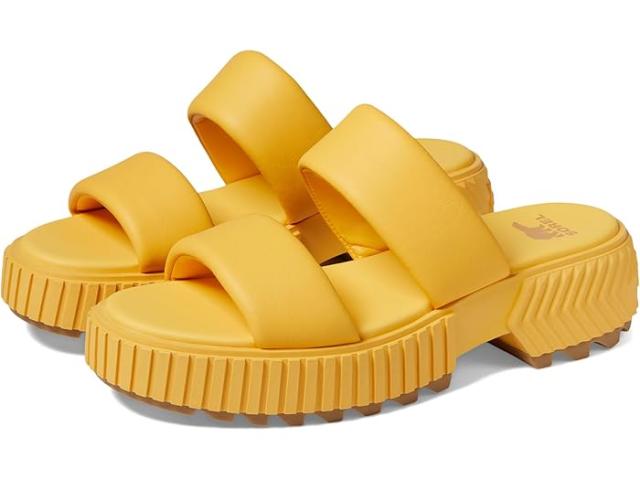 (取寄) ソレル レディース ONA ストリートワークス スライド ミッド サンダル SOREL women ONA Streetworks Slide Mid Sandal Yellow Ray/Sea Salt