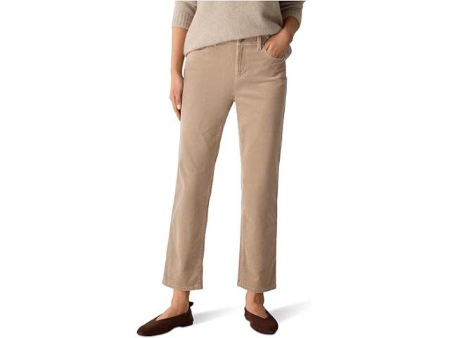 (取寄) アイリーン フィッシャー レディース オーガニック コットン ストレッチ コーデュロイ ハイ ウェスト ストレート アンクル ジーン Eileen Fisher women Organic Cotton Stretch Corduroy High Waisted Straight Ankle Jean Biscuit