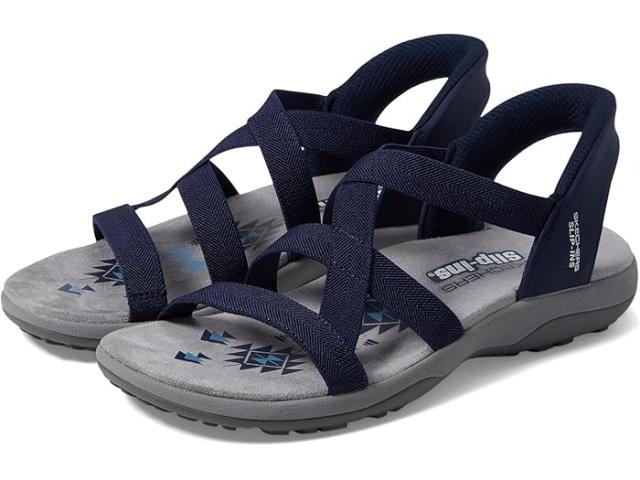 (取寄) スケッチャーズ レディース レゲエ スリム - ストレッチ フレックス ハンズ フリー スリップインズ SKECHERS women Reggae Slim - Stretch Flex Hands Free Slip-Ins Navy