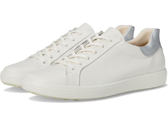 (取寄) エコー レディース ソフト 7 イージー スリップ スニーカー ECCO women ECCO Soft 7 Easy Slip Sneaker White/Pure Silver