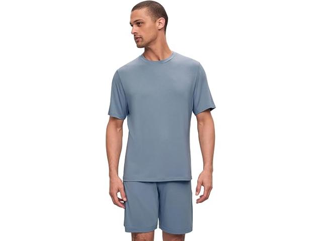 (取寄) エバージェイ メンズ ヘンリー ショーツ Pj セット Eberjey men Henry Shorts Pj Set Faded Denim