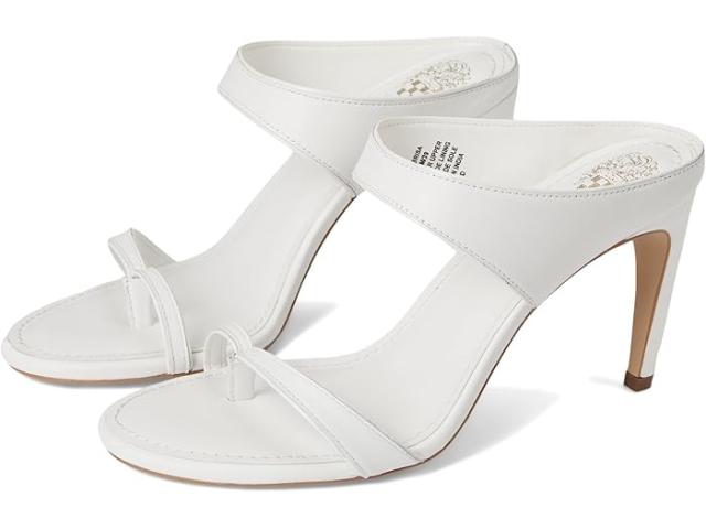 (取寄) ヴィンスカムート レディース ブリッサ トゥ ループ ハイ ヒール ミュール サンダル Vince Camuto women Brisa Toe Loop High Heel Mule Sandals Bianco 1