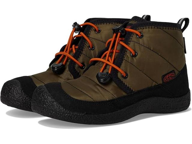 (取寄) キーン キッズ キッズ ハウザー 2 キルテッド ミッド ハイト ウォータープルーフ コンフィー デュラブル (リトル キッド/ビッグ キッド) KEEN Kids kids Howser 2 Quilted Mid Height Waterproof Comfy Durable (Little Kid/Big Kid) Dark Olive/Gold Flame