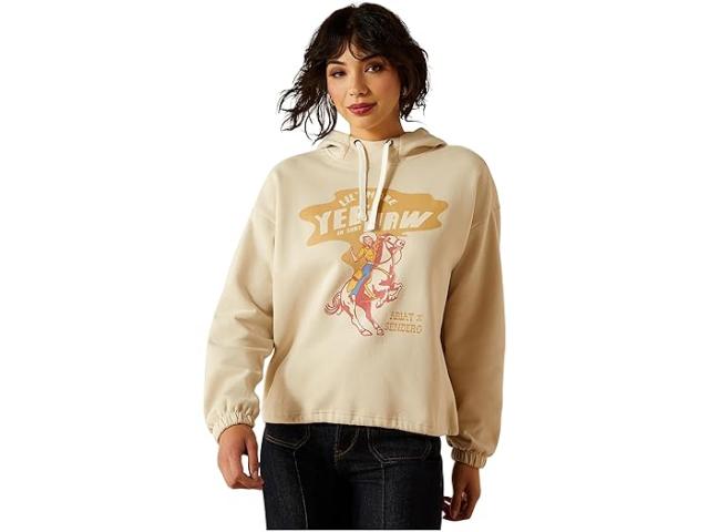 (取寄) アリアット レディース エッセンシャル センデロ ブーディ Ariat women Essential Sendero Yeehaw Hoodie Oyster Grey