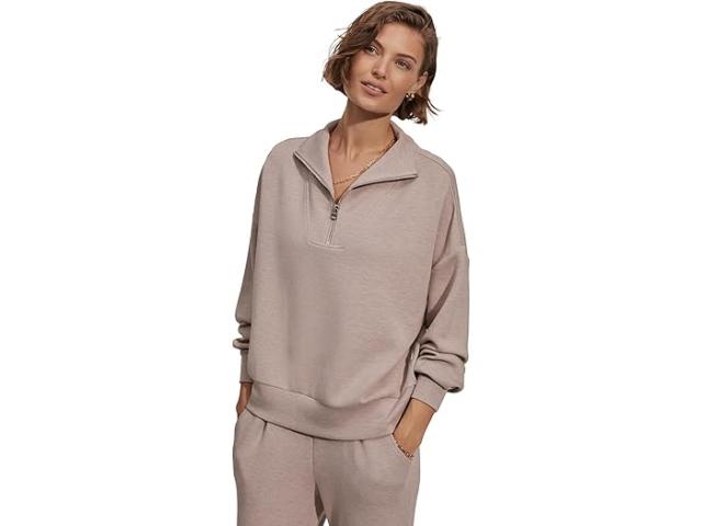 (取寄) バーリー レディース ハーレイ 1/2 ジップ セーター Varley women Hawley 1/2 Zip Sweater Taupe Marl