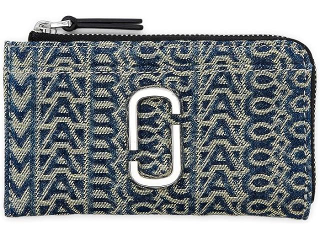 (取寄) マークジェイコブス レディース ザ モノグラム デニム J マーク トップ ジップ マルチ ウォレット Marc Jacobs women The Monogram Denim J Marc Top Zip Multi Wallet Sun Faded Denim