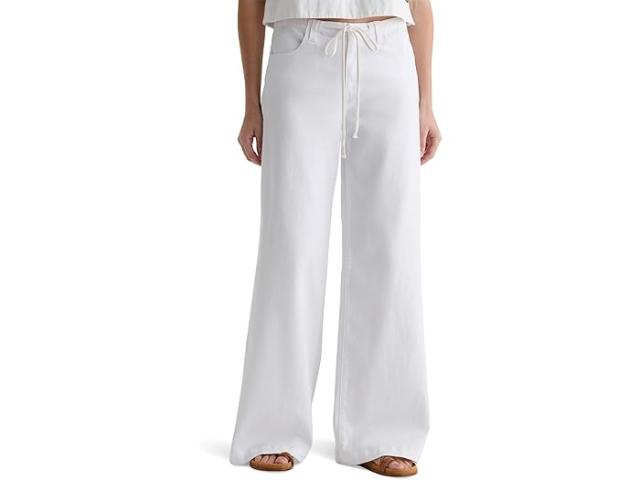 (取寄) AGジーンズ レディース ステラ ミッドライズ シンチ ワイド レッグ パラッツォ イン ホワイト AG Jeans women Stella Mid-Rise Cinched Wide Leg Palazzo in White White