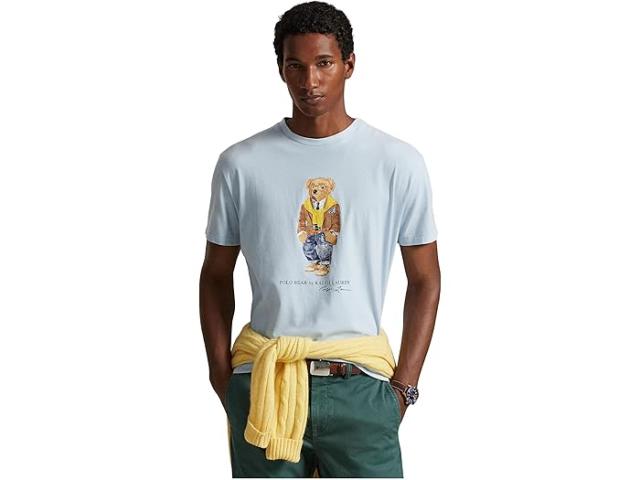 (取寄) ラルフローレン メンズ クラシック フィット ポロ ベアー ジャージ T-シャツ Polo Ralph Lauren men Classic Fit Polo Bear Jersey T-Shirt Southport Blue/Heritage Bear