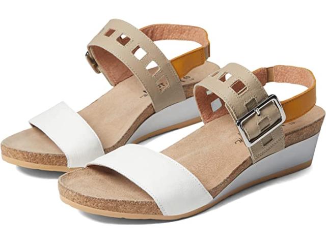 (取寄) ナオト レディース ダイナスティ Naot women  Dynasty White/Beige/Marigold Leather Combo