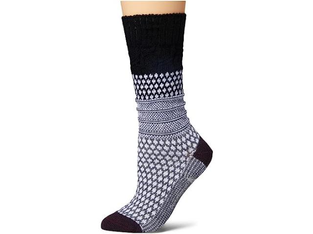 (取寄) スマートウール レディース エブリデイ ポップコーン ケーブル クルー ソックス Smartwool women Smartwool Everyday Popcorn Cable Crew Socks Black