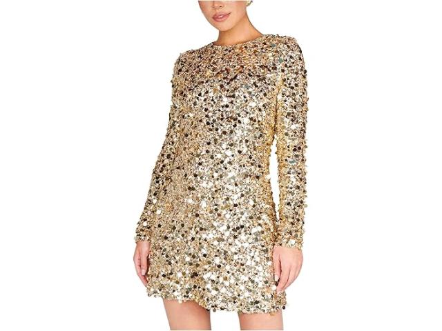 (取寄) ショウ ミー ユア ムームー レディース マディソン ミニ ドレス Show Me Your Mumu women Maddison Mini Dress Gold llic Sequins