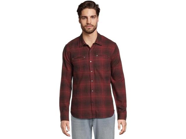 (取寄) ジョン バルベイトス メンズ ダリオ シャツ John Varvatos men Dario Shirt W976W25 Pomegranate