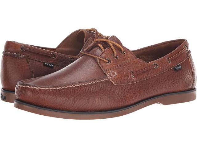 (取寄) ラルフローレン メンズ ビエンヌ ボート シューズ Polo Ralph Lauren men Bienne Boat Shoe Tan Oiled Tumbled Leather