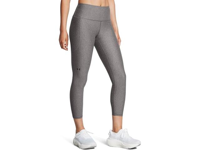 (取寄) アンダーアーマー レディース ヒートギア アーマー ハイウエスト アンクル レギングス Under Armour women HeatGear Armour High-Waisted Ankle Leggings Charcoal Light Heather/Black