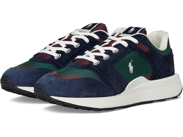 (取寄) ラルフローレン メンズ トレイン 89 スエード アンド オックスフォード スニーカー Polo Ralph Lauren men Train 89 Suede & Oxford Sneakers Collegiate Color-Block