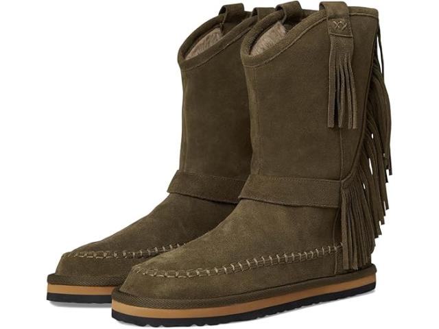 (取寄) フリーピープル レディース フェイ フリンジ プル オン ブーツ Free People women Faye Fringe Pull On Boots Military Olive Suede