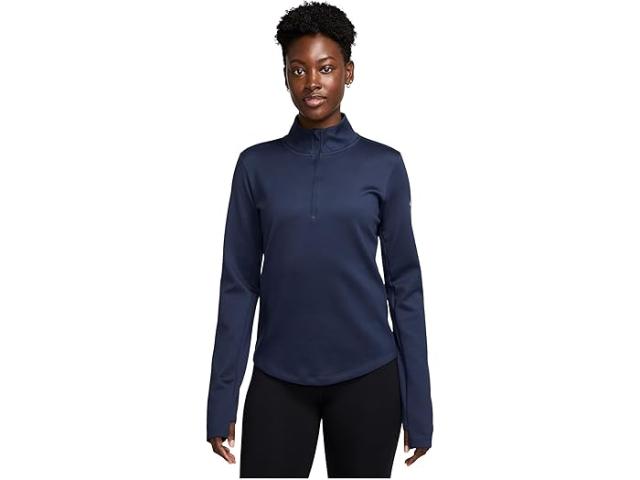 (取寄) ナイキ レディース ワン サーマ-フィット 1/2-ジップ ミッド レイヤー Nike women One Therma-FIT 1/2-Zip Mid Layer Midnight Navy