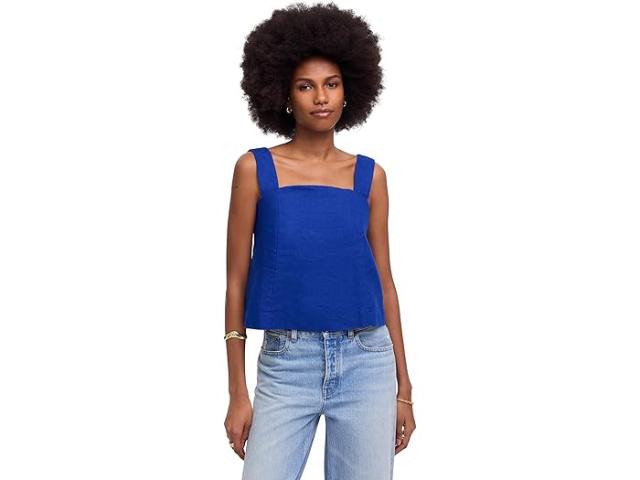 (取寄) メイドウェル レディース レスリー トップ イン リネン Madewell women Leslie Top In Linen Bright Sapphire