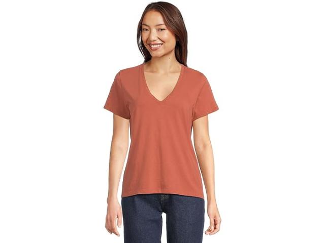 (取寄) メイドウェル レディース ノースサイド Vネック ティー Madewell women Northside Vneck Tee Faded Brick