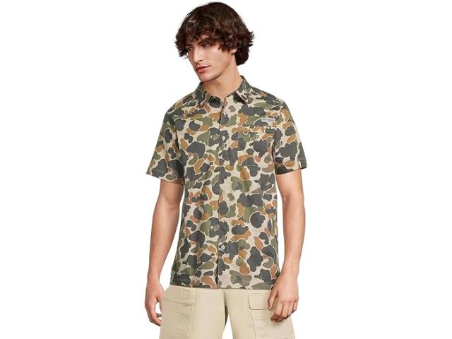 (取寄) コロンビア メンズ ワイルド キャスト キャンプ シャツ Columbia men Wild Cast Camp Shirt Fossil Deltahunter Camo