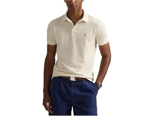(取寄) ラルフローレン メンズ クラシック フィット ストレッチ メッシュ ポロ シャツ Polo Ralph Lauren men Classic Fit Stretch Mesh Polo Shirt Andover Cream