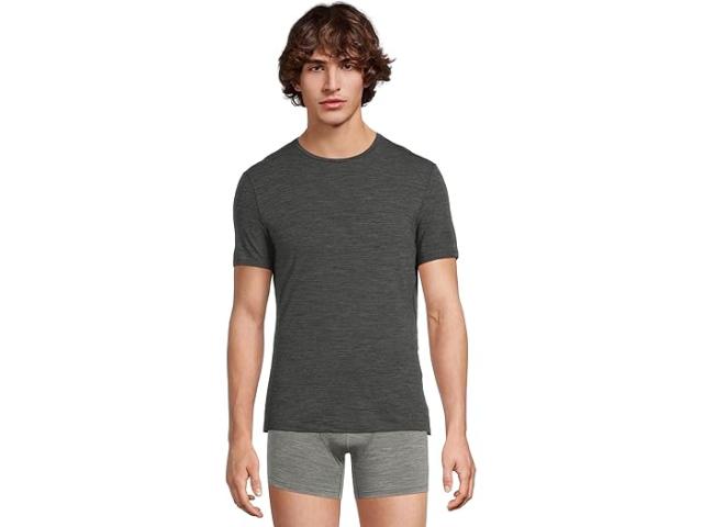 (取寄) アイスブレイカー メンズ メリノ 150 アナトミカ ショート スリーブ クルー Icebreaker men Merino 150 Anatomica Short Sleeve Crewe Jet Heather