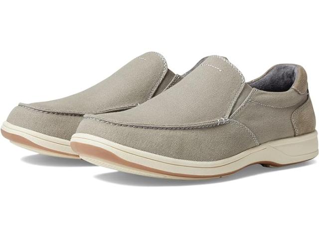 (取寄) フローシャイム メンズ レイクサイド キャンバス モック トゥ スリッポン Florsheim men Lakeside Canvas Moc Toe Slip-On Gray Canvas